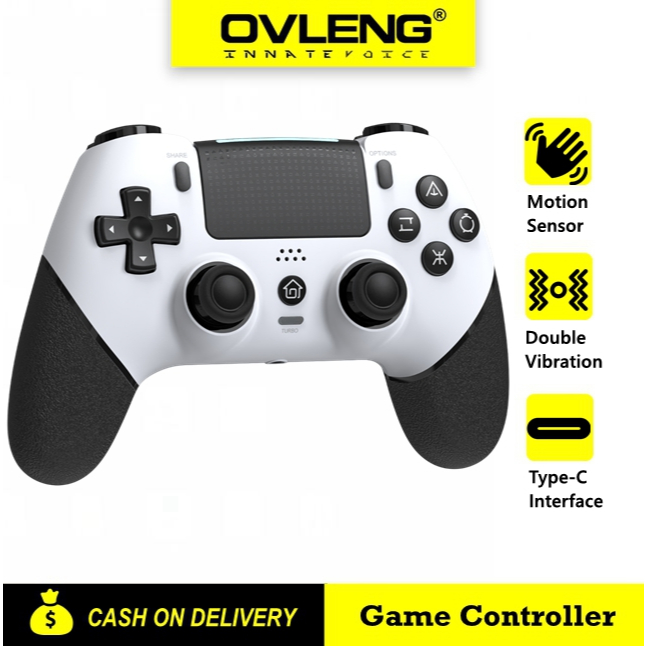 T48 Wireless Bluetooth Dual Shock Controller Advanced Gaming Buttons 6-Axis Gyro Ergonomic ...