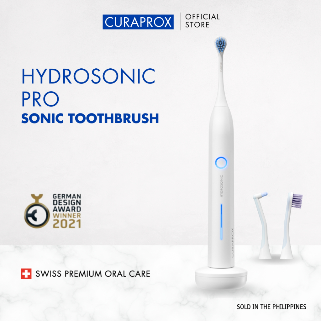 Curaprox Hydrosonic Pro Electric Toothbrush for Adults with Sensitive ...