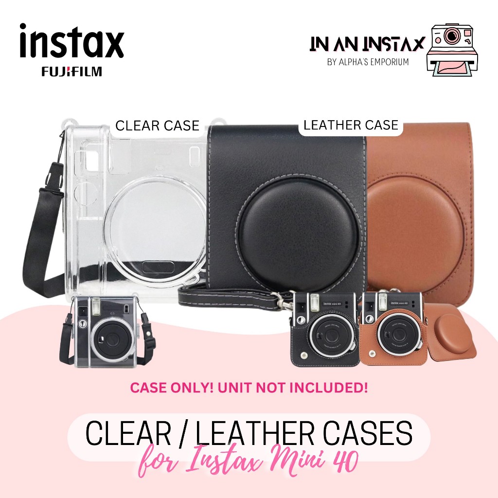 Instax Mini 40 Case Clear Case Leather Case In An Instax by Alpha ...
