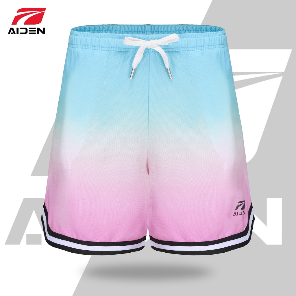 AIDEN SPORTS Gradient Color Baskeball Short Activewear Men's GYM Summer ...
