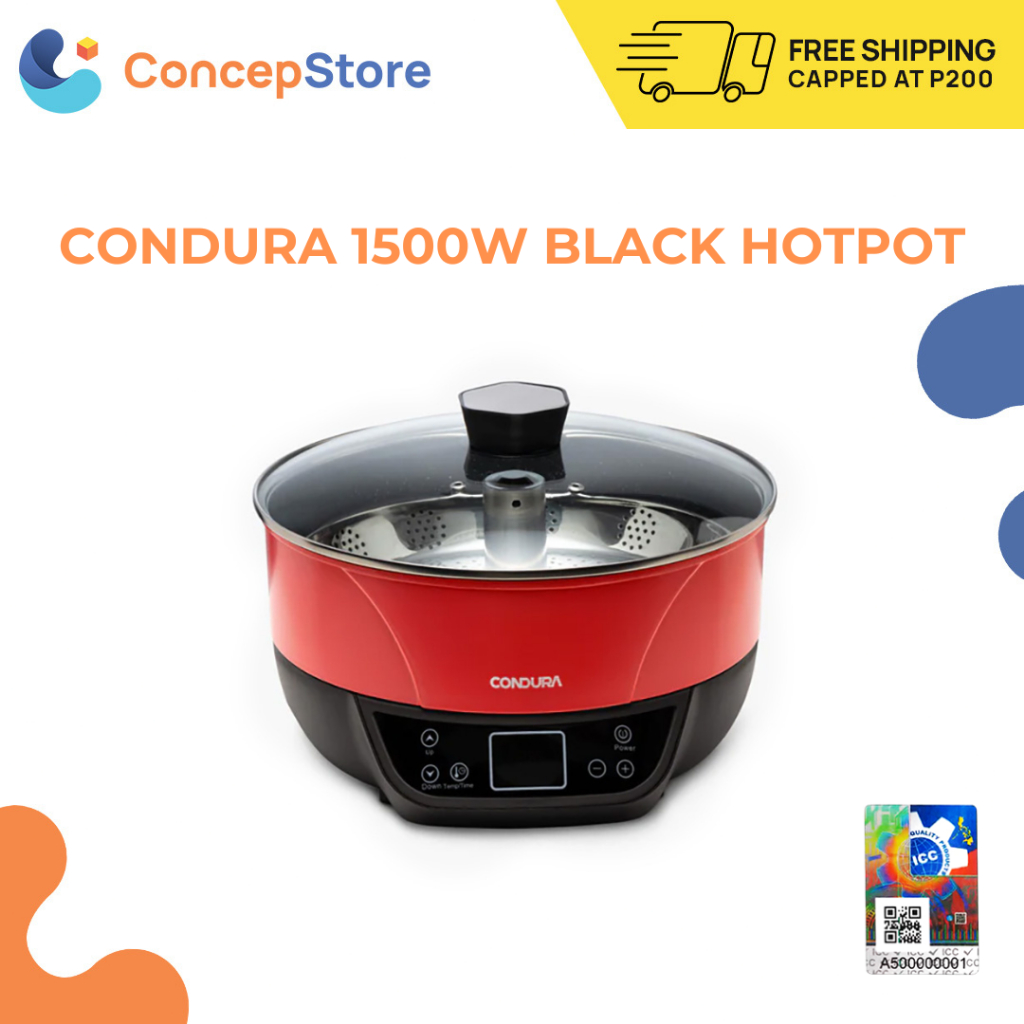 Condura 1500W Black Hotpot | Shopee Philippines