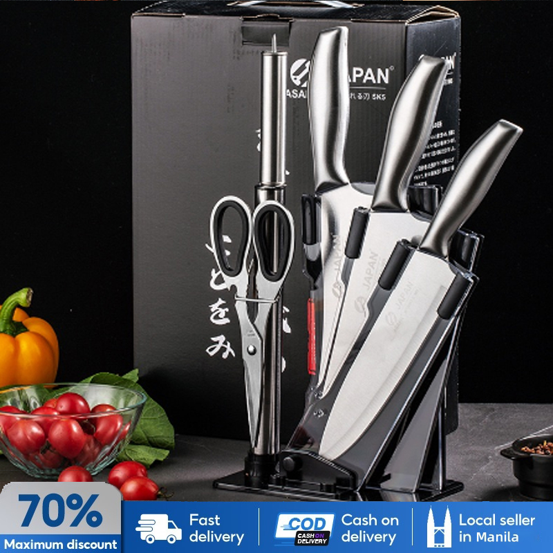 Kitchen knife set heavy-duty set original 6-piece set with acrylic ...
