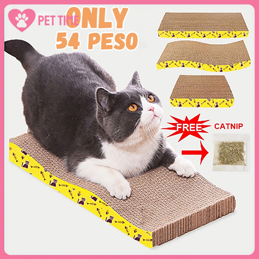 【Free Catnip】Cat scratch board kitten Scratching Cardboard High-density ...