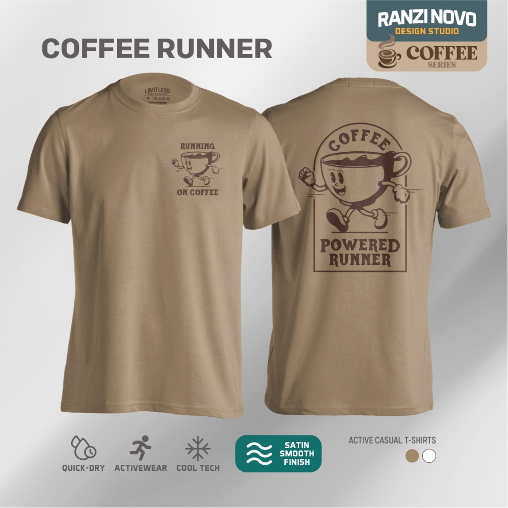 Coffee Runner Shirt - Drifit Running Activewear Caffeine Powered Run ...