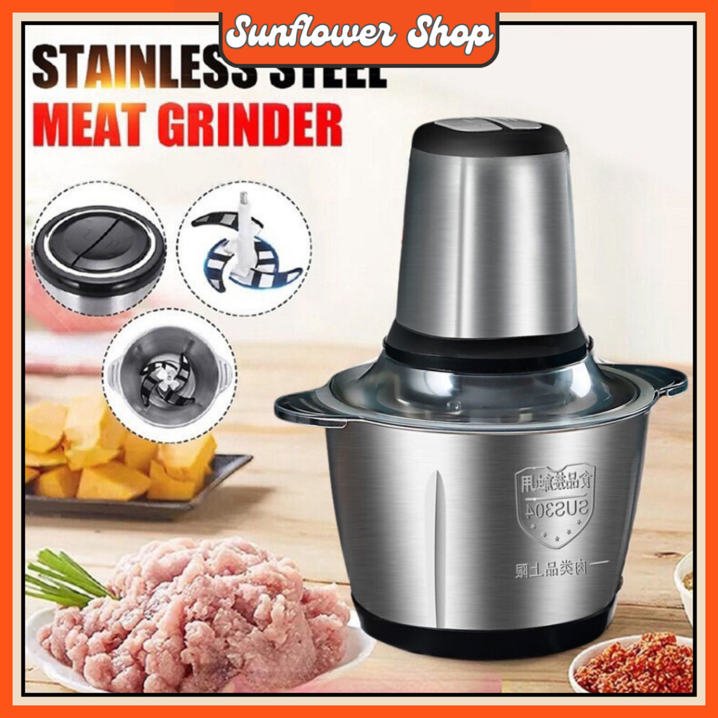 Meat Grinder Electric Meat Grinder Mincer Food Chopper Stainless Steel ...