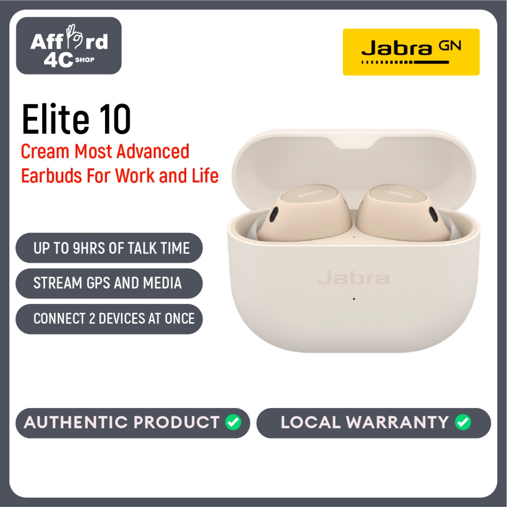 Jabra Elite 10 True Wireless Earbuds – Most Advanced Earbuds for Work ...