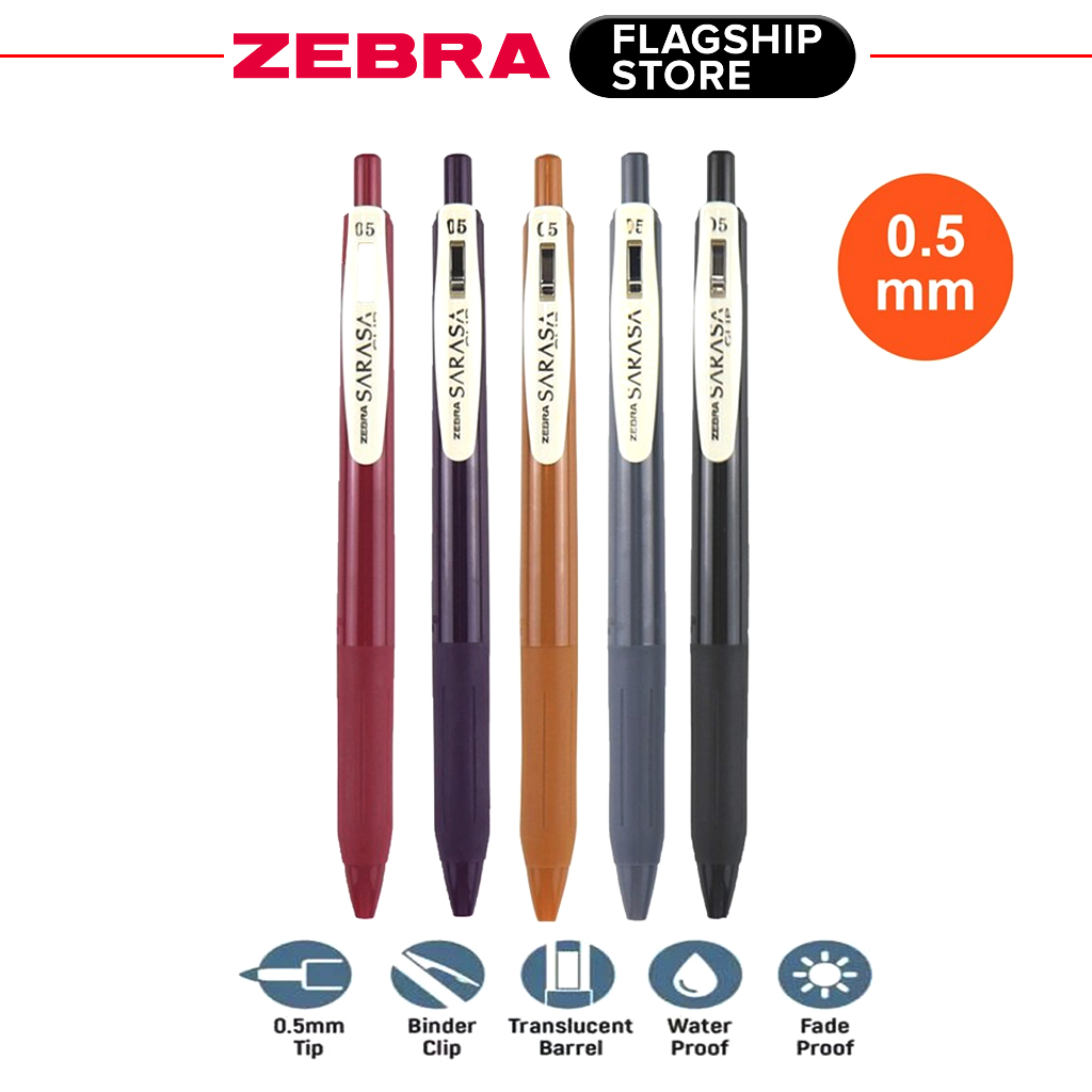 Zebra Pen Sarasa Clip Vintage 2 Color Retractable Gel Pen 0.5mm ...