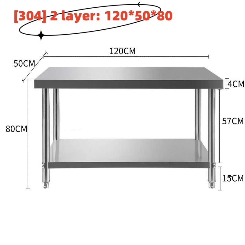 CTTC kitchen table Commercial console long table 304 stainless table ...