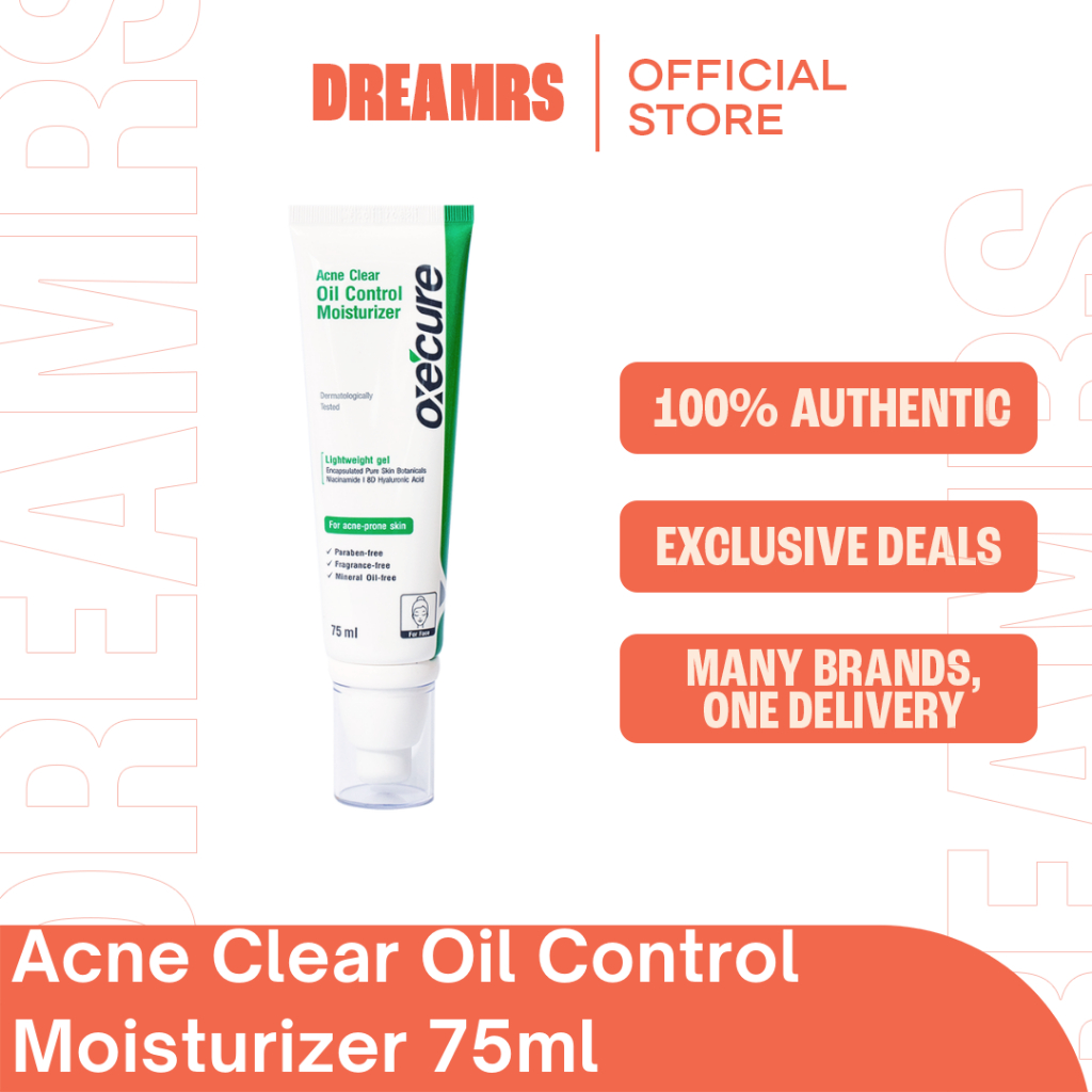 OXECURE Acne Clear Oil Control Moisturizer 75ml (DREAMRS) | Shopee ...