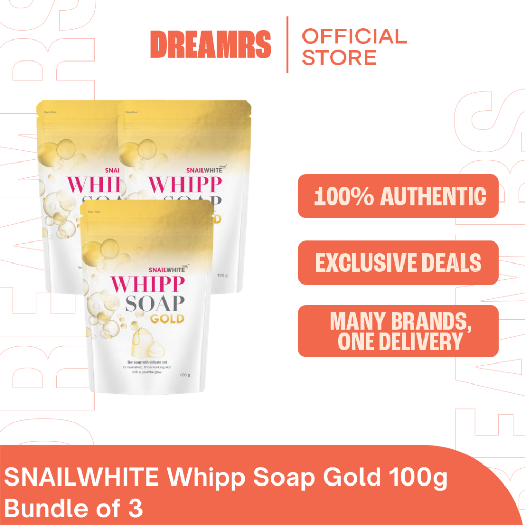 SNAILWHITE Whipp Soap Gold 100g Bundle of 3 (DREAMRS) | Shopee Philippines