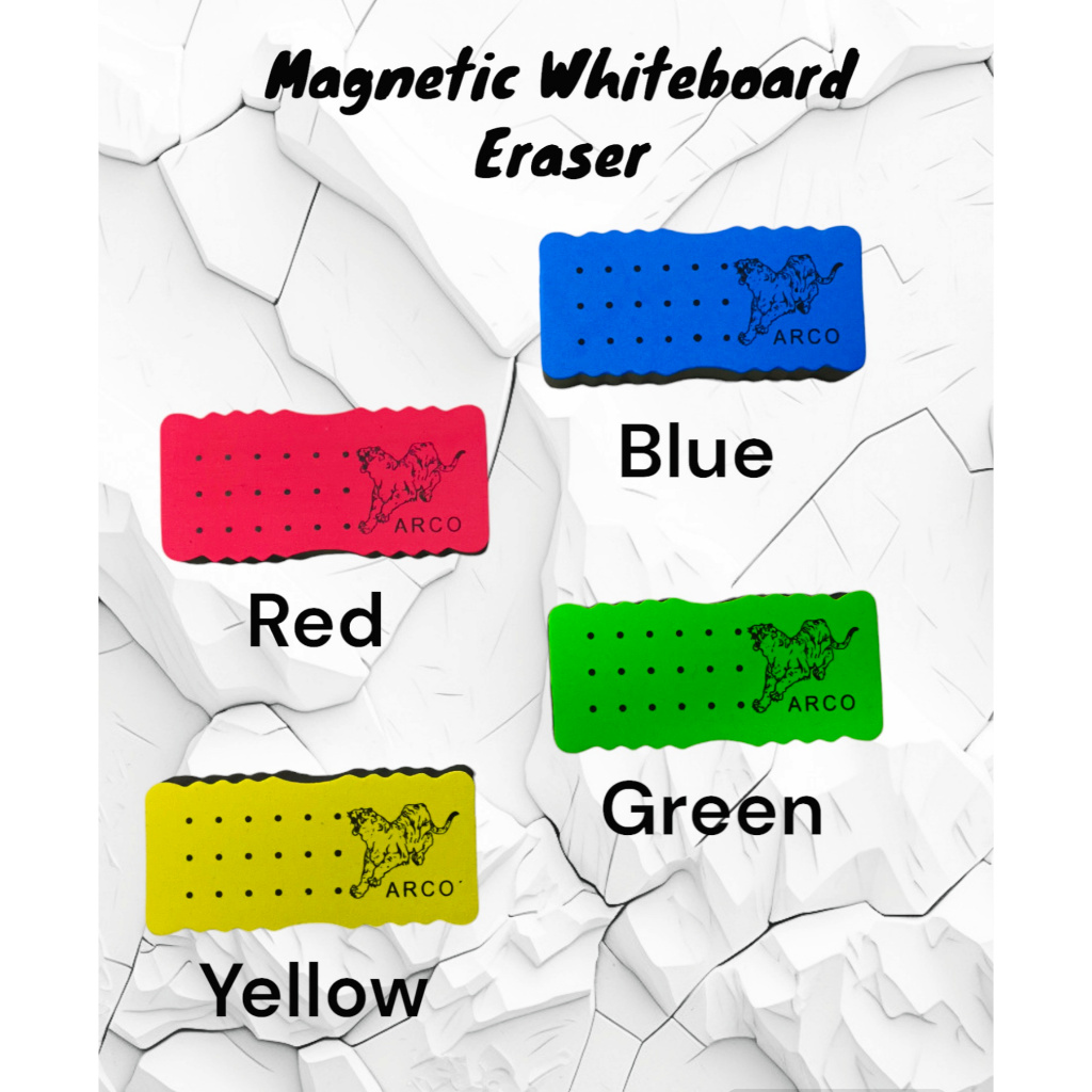 Arco Whiteboard Eraser Tiger G0264 (Blue, Red, Yellow, Green) | Shopee ...