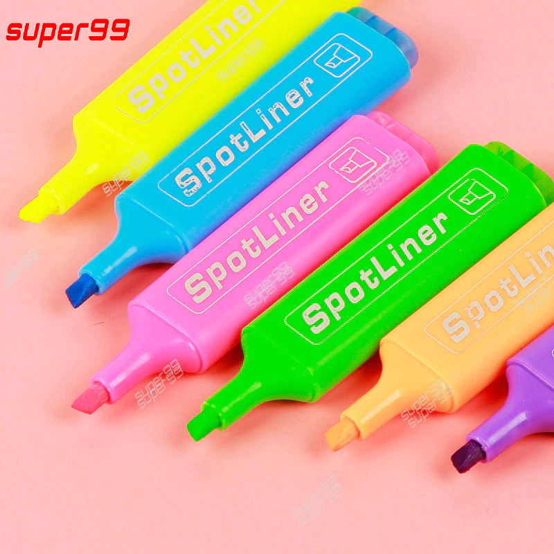 4-in-1 Highlighter Marker Set BC1024 – Pink, Yellow, Orange & Green for ...