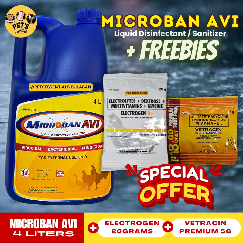 Microban AVI GALLON (4 Liters) Liquid Disinfectant | Shopee Philippines