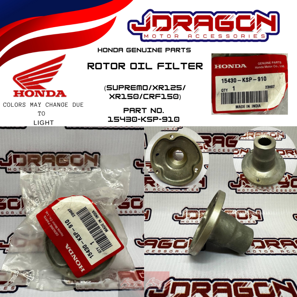 ROTOR OIL FILTER (SUPREMO/XR125/XR150/CRF150) GENUINE 15430-KSP-910 ...