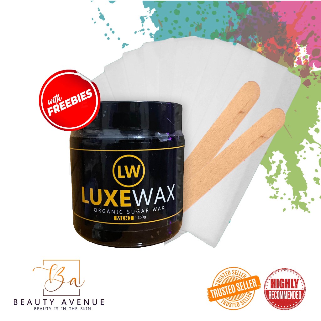 Luxewax Organic Sugar Wax Mini Size with wax strips and Applicator(With ...