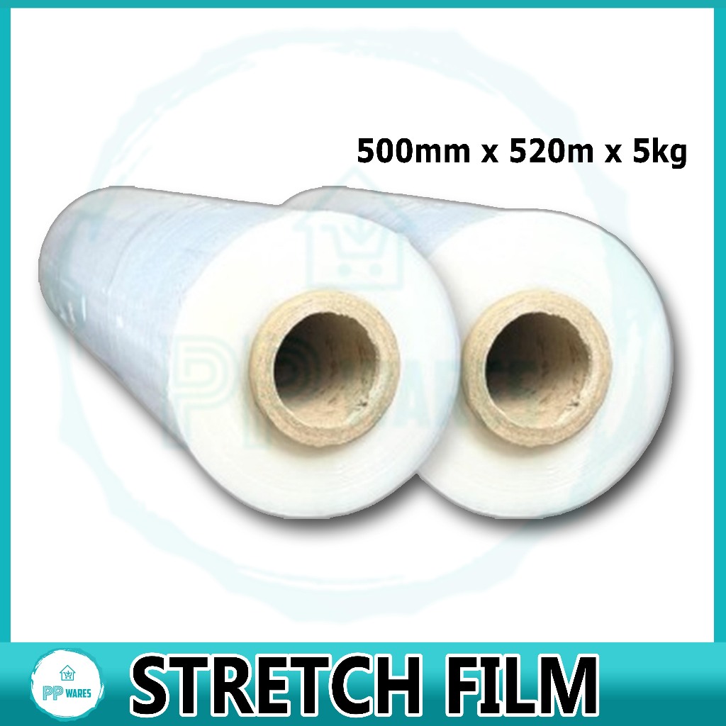 Stretch Film 500mmx520mx5kg Clear (1 roll) | Shopee Philippines