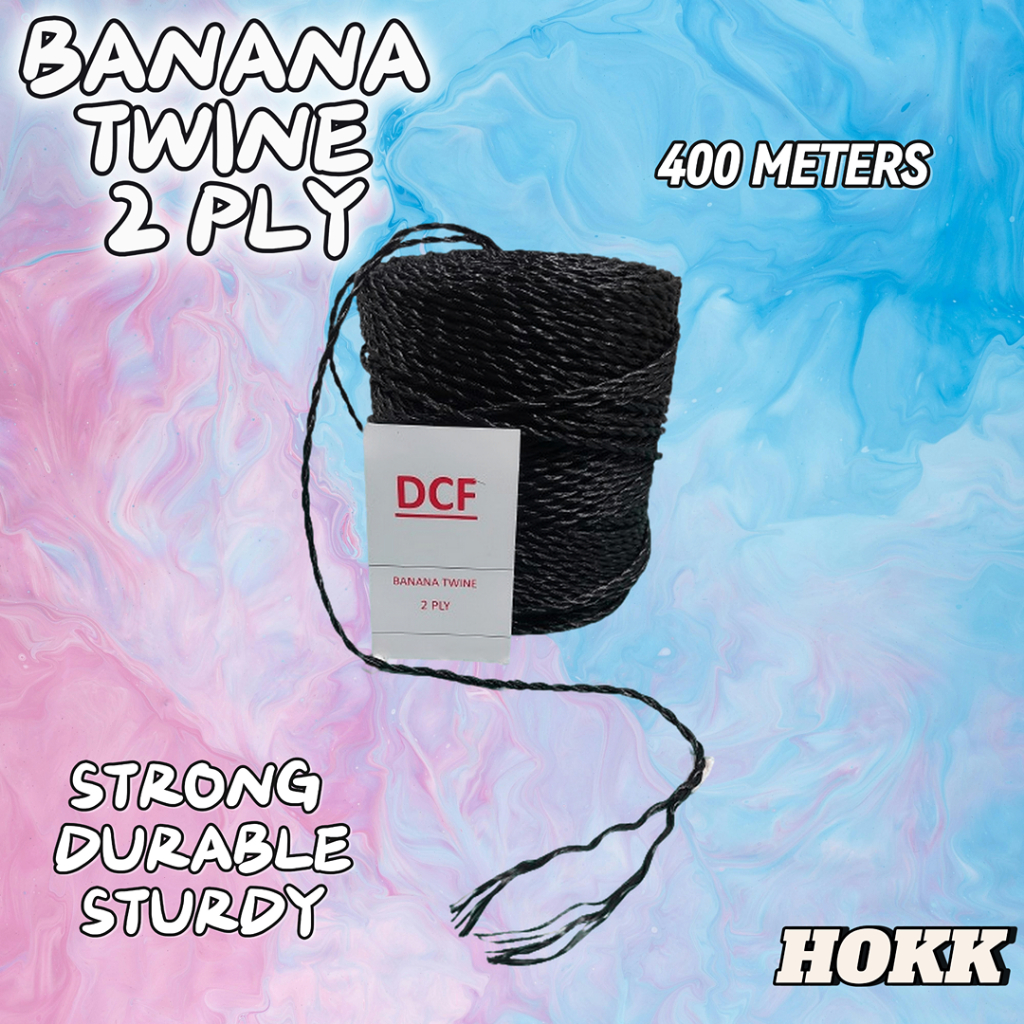 BLACK 2 PLY-5 BANANA TWINE ROPE (400 Meters) | Shopee Philippines