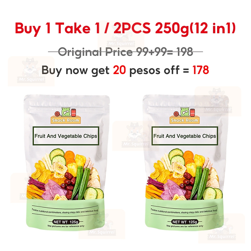 Mr Squirrel 250g Vegetable Chips 12 in 1 Dried Fruits and Vegetables ...