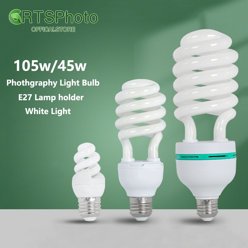 105W/45W Photography Light Bulb E27 White light 220V 5500K Photo Studio ...