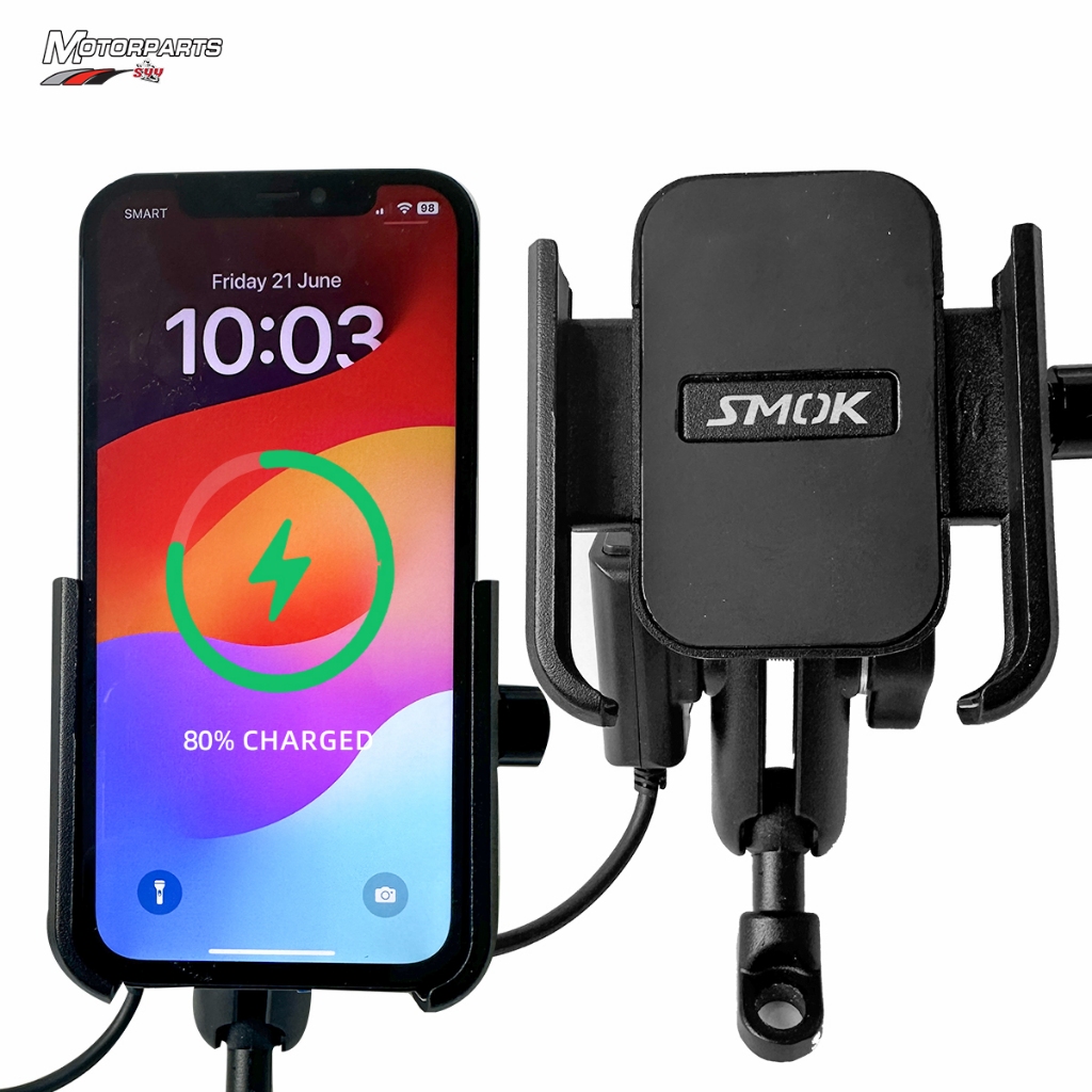 SMOK Cellphone Holder with charger and without for motorcycle | Shopee ...