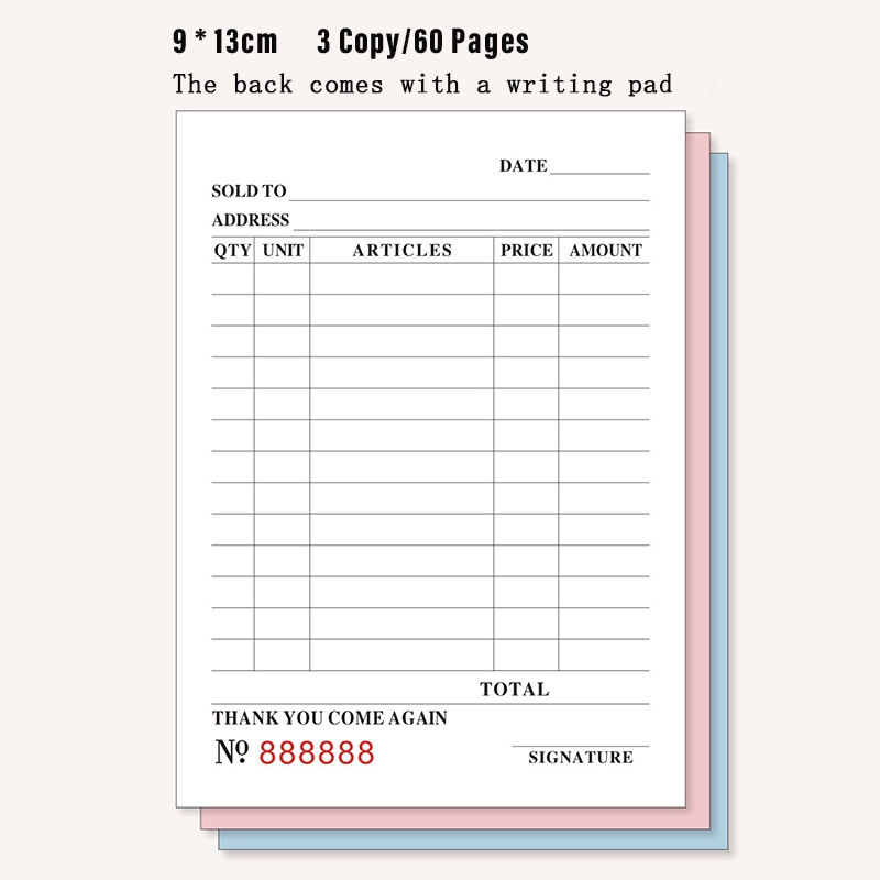 Carbon Receipt Delivery Temporary Resibo Paper With Official receipt ...