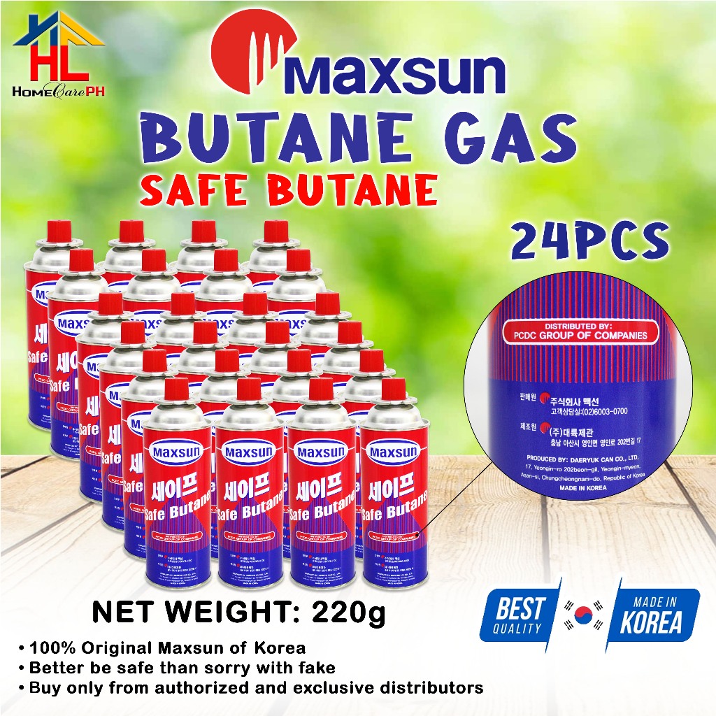 Maxsun Safe Butane Gas 220g 24pcs | Shopee Philippines