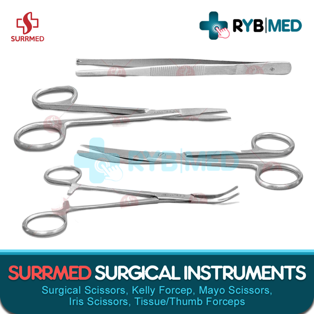 SURRMED Surgical Instuments (Surgical Scissor, Mayo, Iris Scissor ...