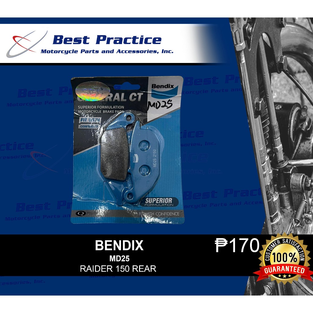 Bendix Rear Brake Pad R150 Carb/XRM Trinity/Sniper/Tricity | Shopee ...