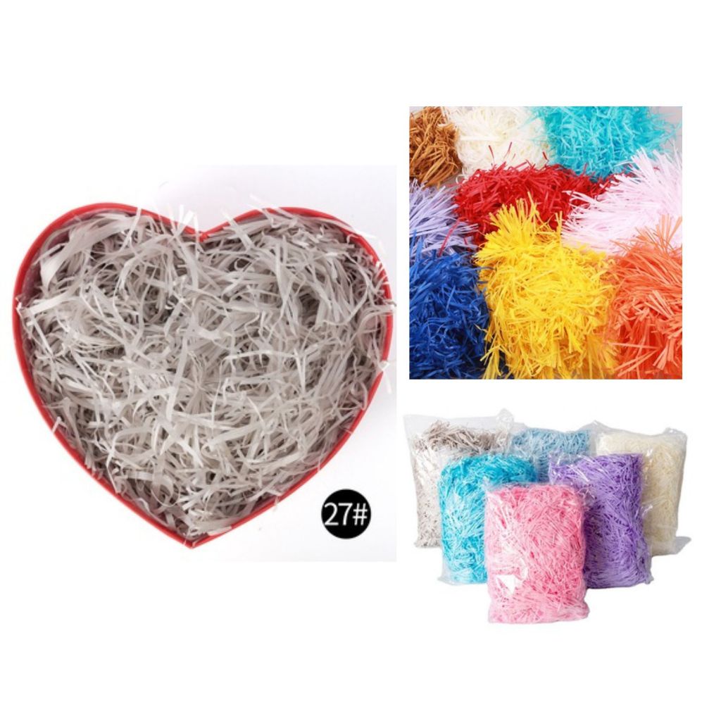 EFS EcofriendlyStuffs Plain GRAY 50g 50 g PLAIN Raffia Shredded Paper ...