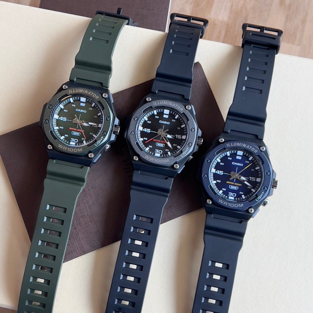 CASIO MW-620H Series / CASIO Analog Resin Band Men's Watch MW-610H-1A ...