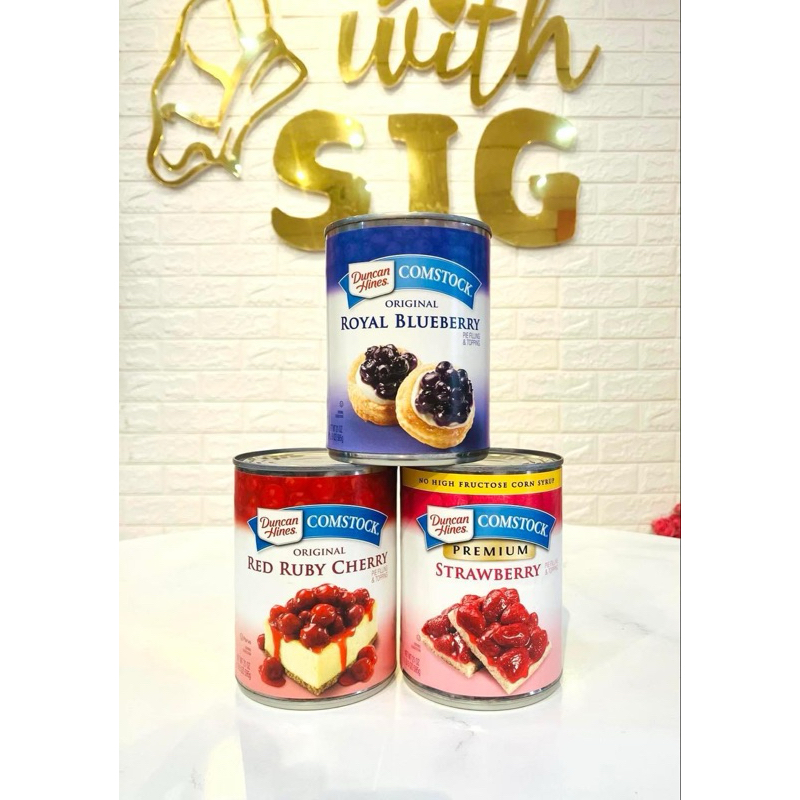 Duncan Hines Original Comstock Blueberry Red Ruby Cherry Strawberry ...