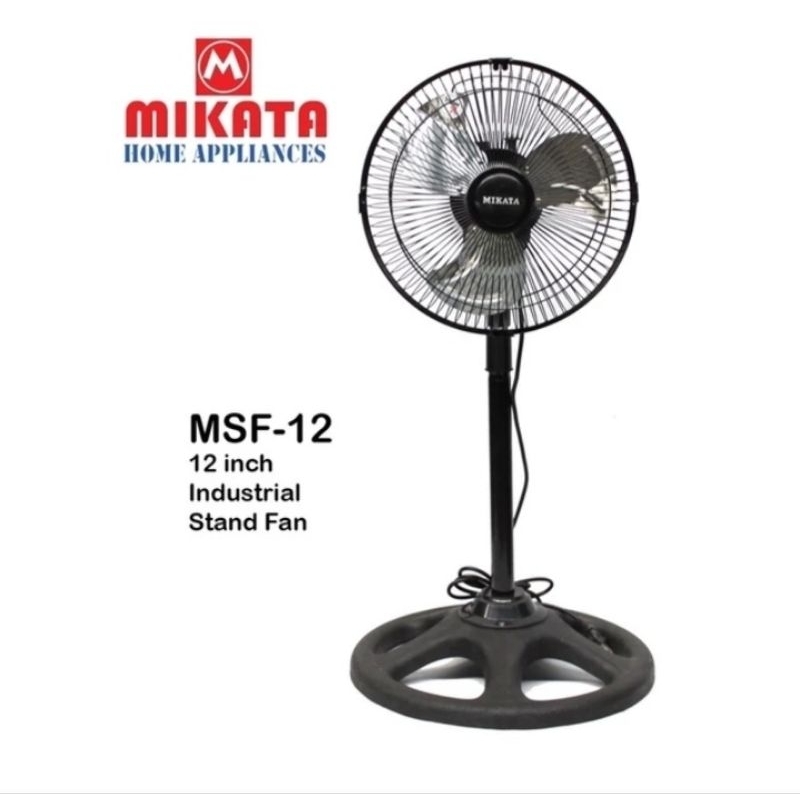 MIKATA 12 inch diameter 3 blade Metal Blade stand fan (MSF 12) | Shopee ...