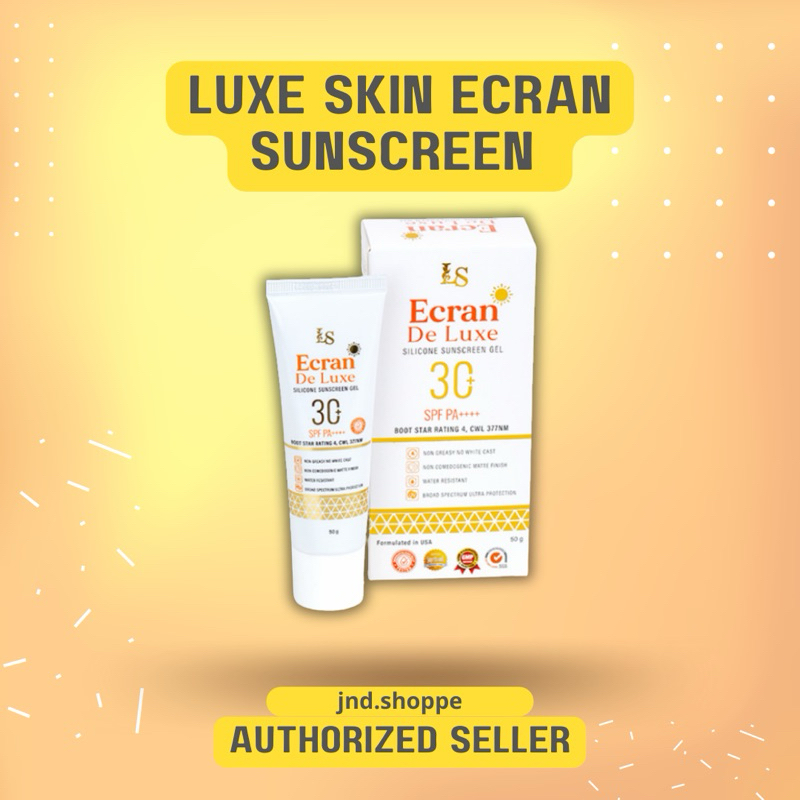 LUXE SKIN ECRAN DE LUXE SUNSCREEN SPF 30 PA++++ WATER RESISTANT BROAD ...