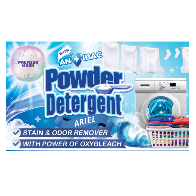 PREMIER WASH STICKER LABEL POWDER DETERGENT 5PCS | Shopee Philippines
