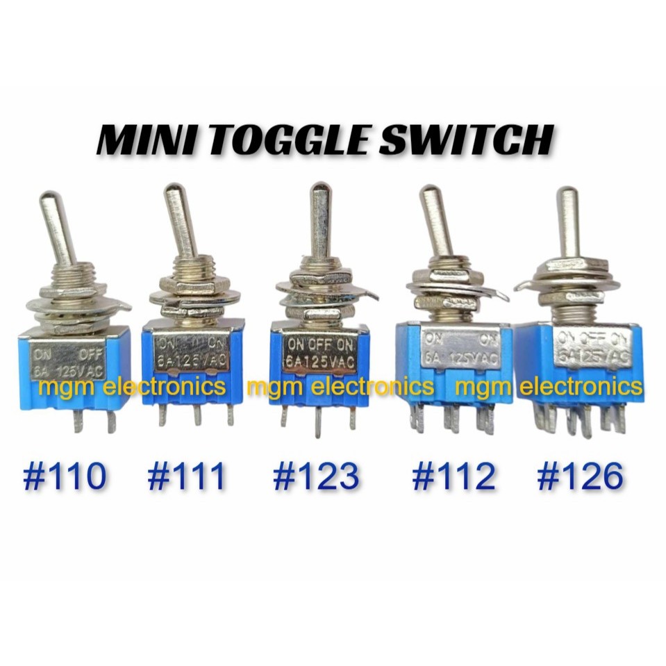 1PC. MINI TOGGLE SWITCH 2P, 3P, 6P, on-off/on-on/on-off-on | Shopee ...