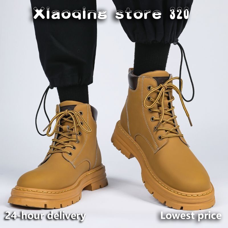 ( New ) COD 2024 Men Boots Leather Waterproof Lace Up Military Boots ...