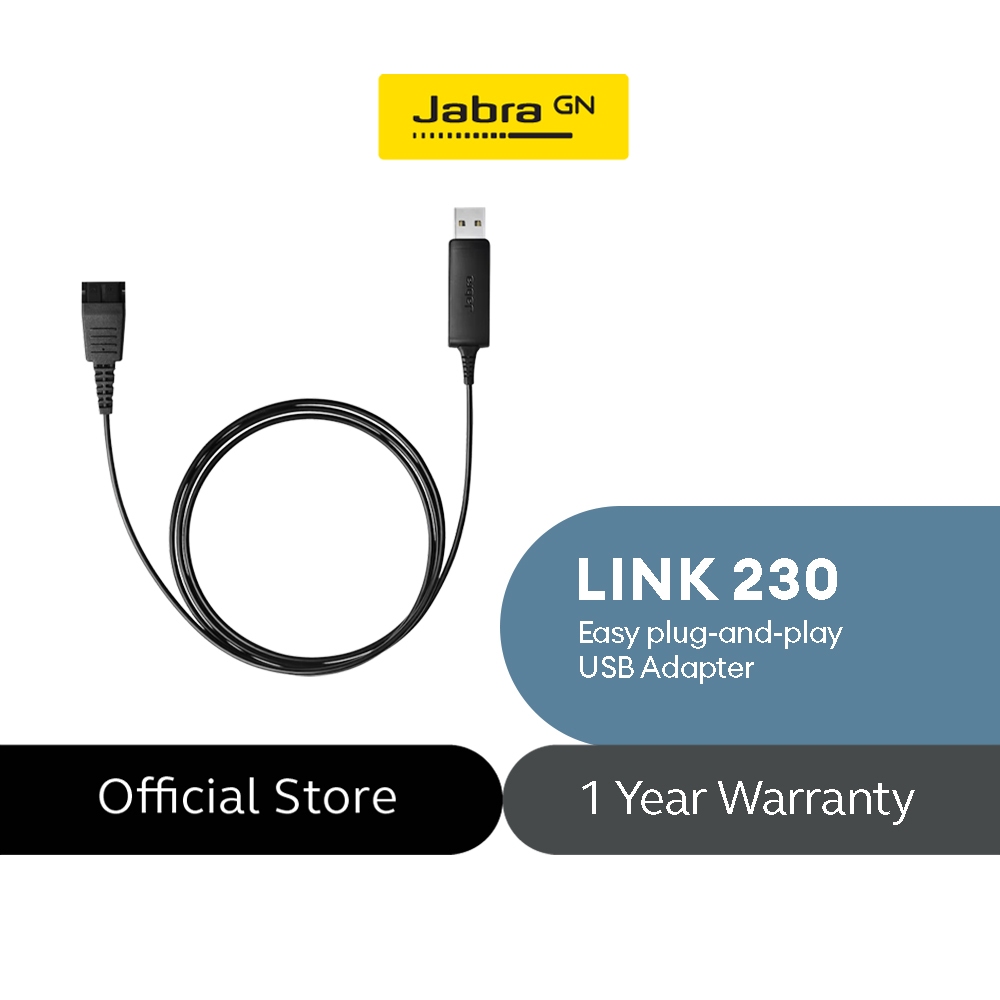 Jabra Link 230 USB adapter for corded QD headsets | Shopee Philippines