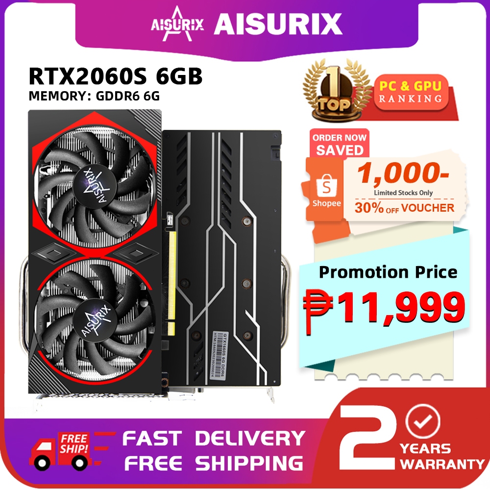 AISURIX RTX 2060S 6GB NVIDIA Graphics Card Video card 192bit GPU ...