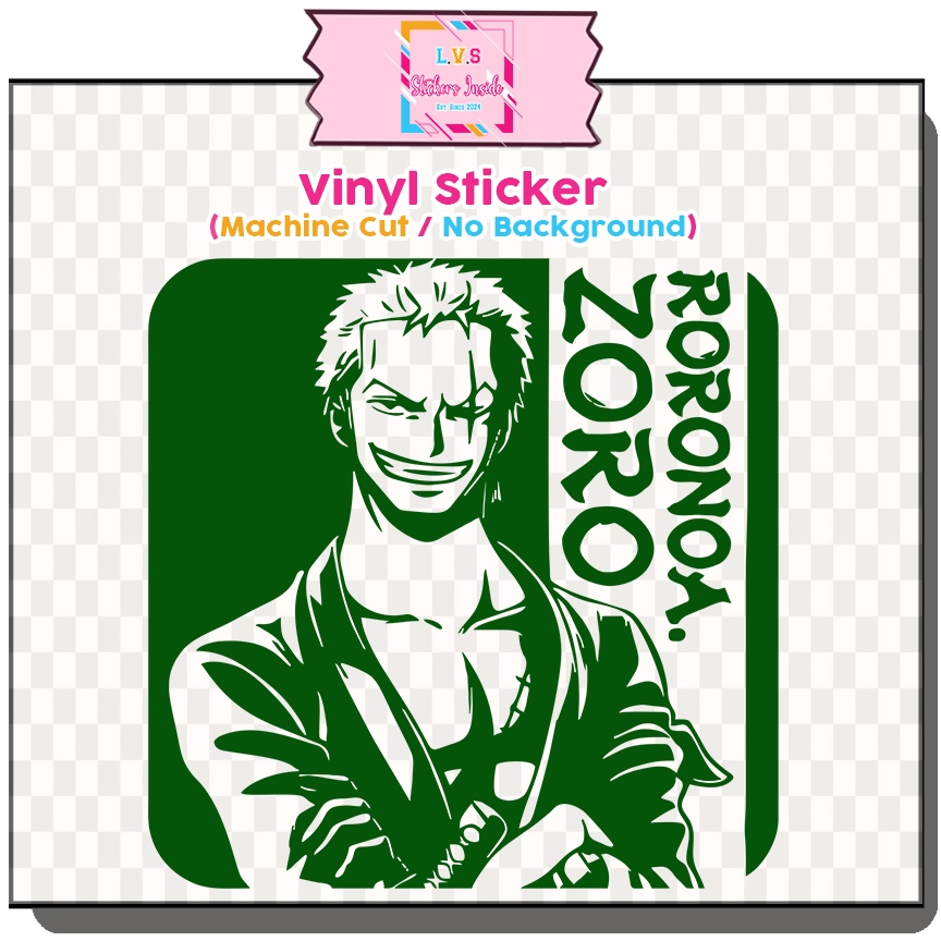 Roronoa Zoro 02-For Laptop Motorcycle Motor Car tumbler Anime Vinyl ...