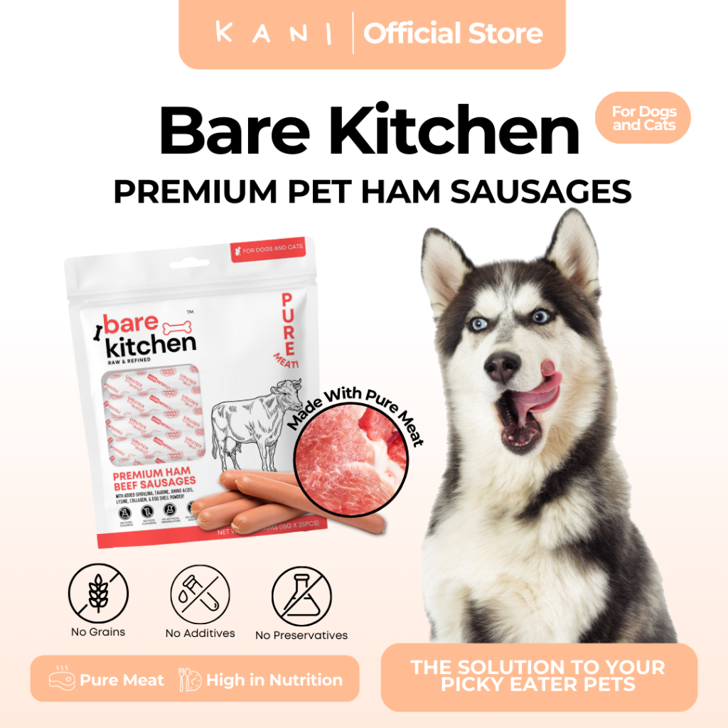 Bare Kitchen Premium Pet Sausage Dog Sausage Dog Treats Cat Treats Premium Pure Meat Booster ...
