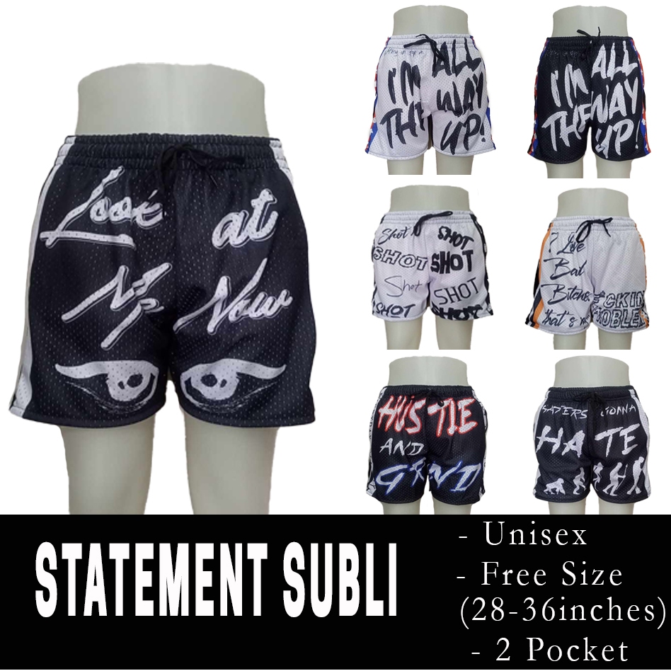 Subli Mesh Shorts - Statements ( Above The Knee/ 2 pockets/ Free Size ...