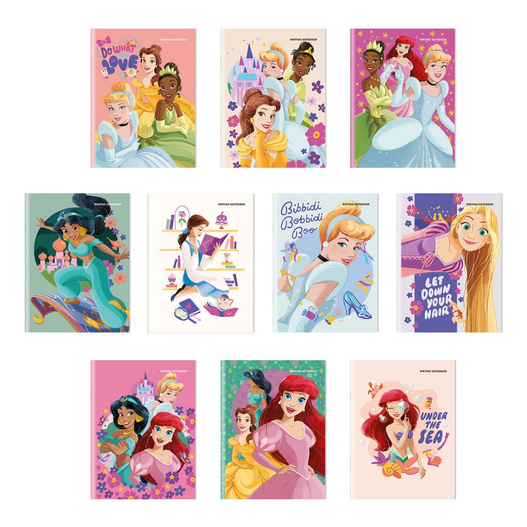 Orions Disney Princess Writing Notebook 80 Leaves Set of 10 | Shopee ...