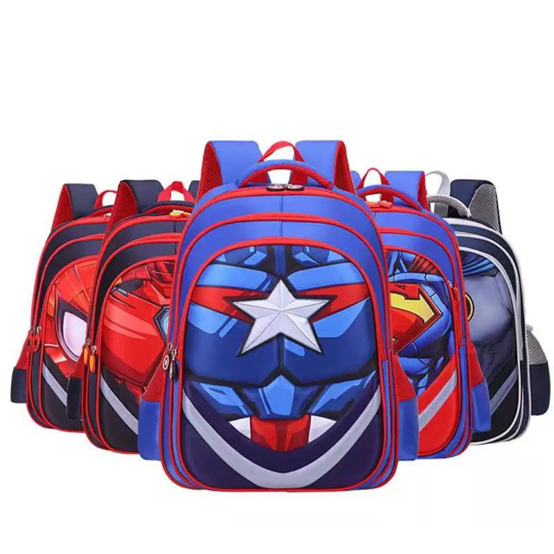 Spiderman Large school bag Waterproof Captain America backpack bag B966 ...