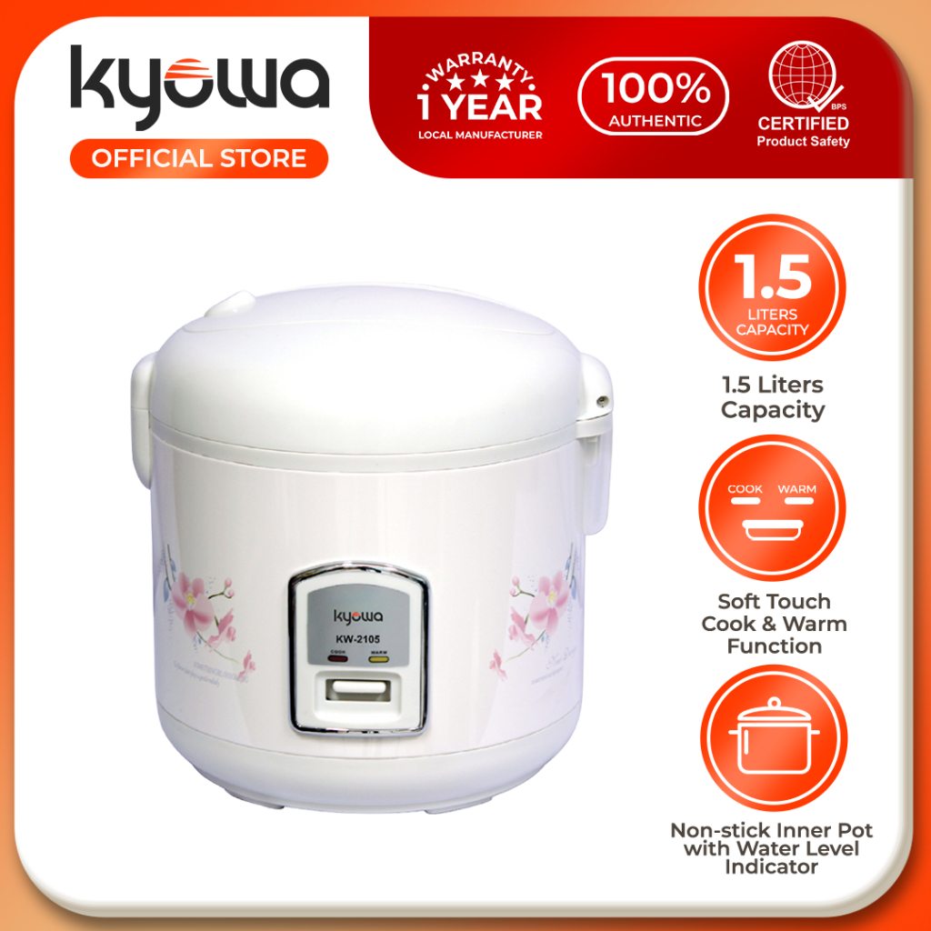 Kyowa 1.5 Liters Jar Type Rice Cooker with Steamer (KW-2105) | Shopee ...