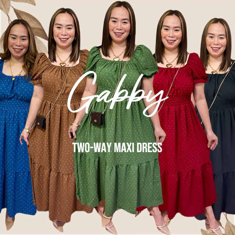 GABBY PLUS SIZE TWO-WAY MAXI DRESS | RITCHROXRTWSHOP | Shopee Philippines