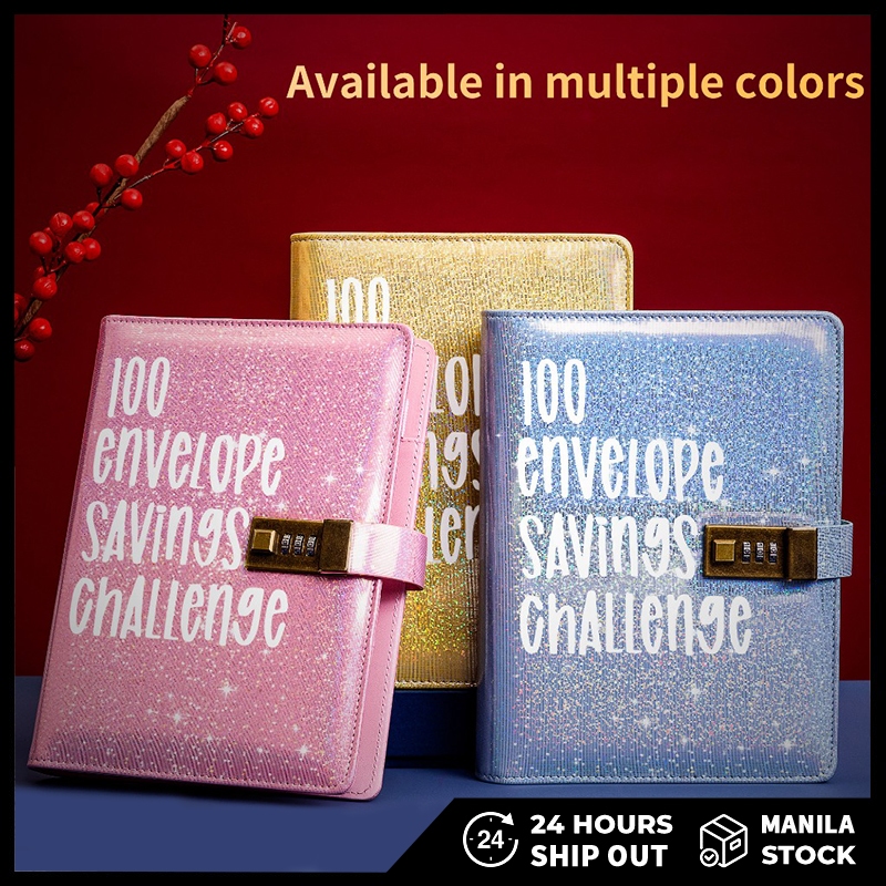 Couples 100-day Challenge Envelope money saving binder loose leaf ...