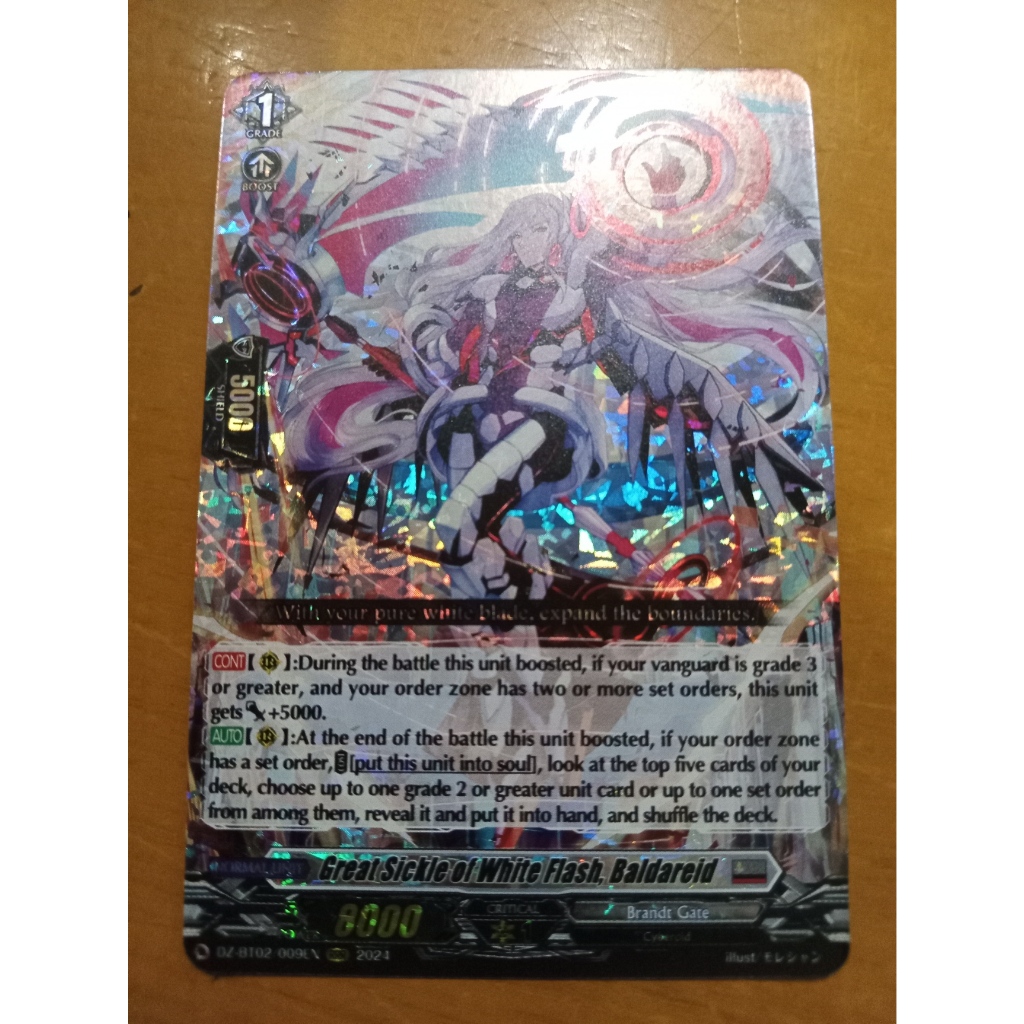 CFV Great Sickle of White Flash, Baldareid RRR DZ-BT02 Brandt Gate Cardfight Vanguard English ...