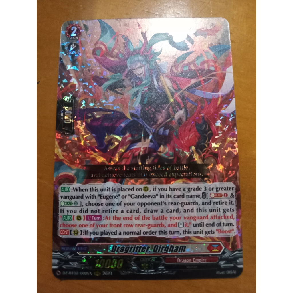 CFV Dragritter, Dirgham RRR DZ-BT02 Dragon Empire Cardfight Vanguard English | Shopee Philippines