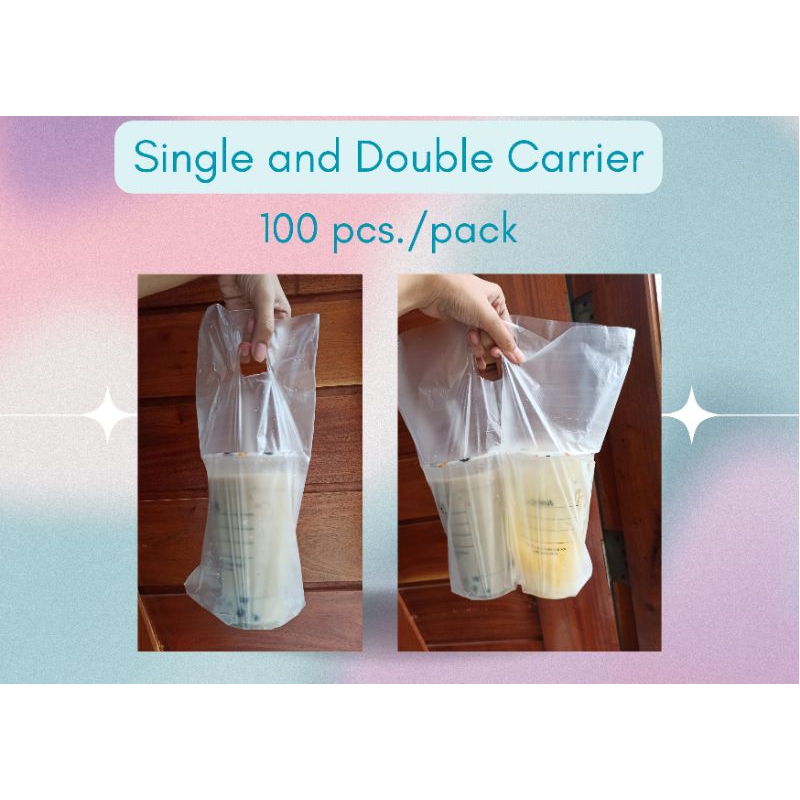 Single and Double Carrier Milk Tea Take-out Bag | Shopee Philippines