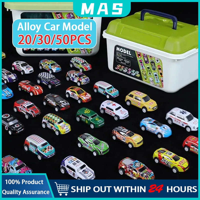 MAS 50Pcs Baby Toys Car Toys For Kids Alloy Racing toys Christmas Gift ...